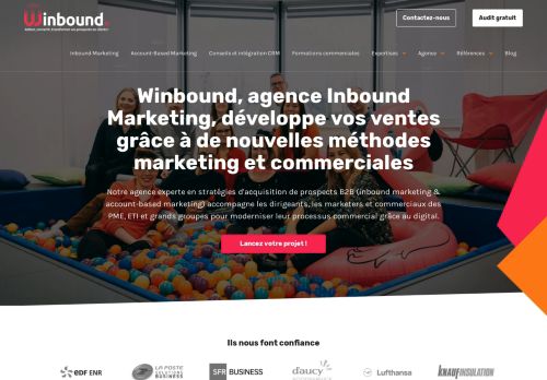 Startup WINBOUND Agence inbound marketing B2B spécialiste du digital